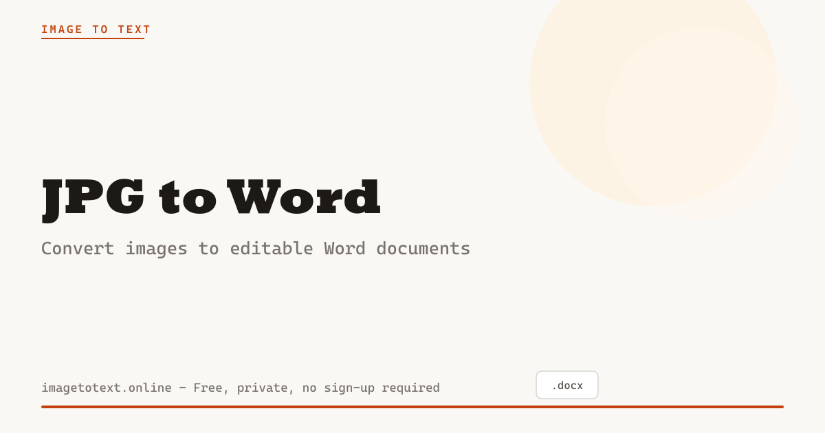 JPG to Word Converter - Image to Word Online Free | Image to Text